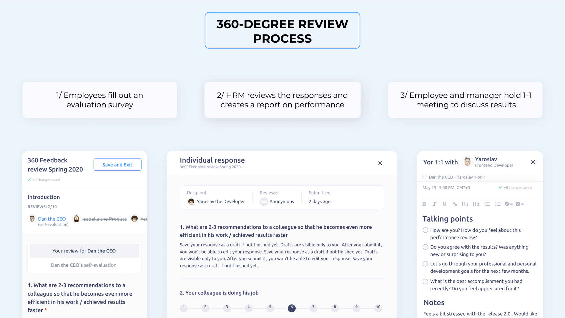 360 Degree Review template for HRs