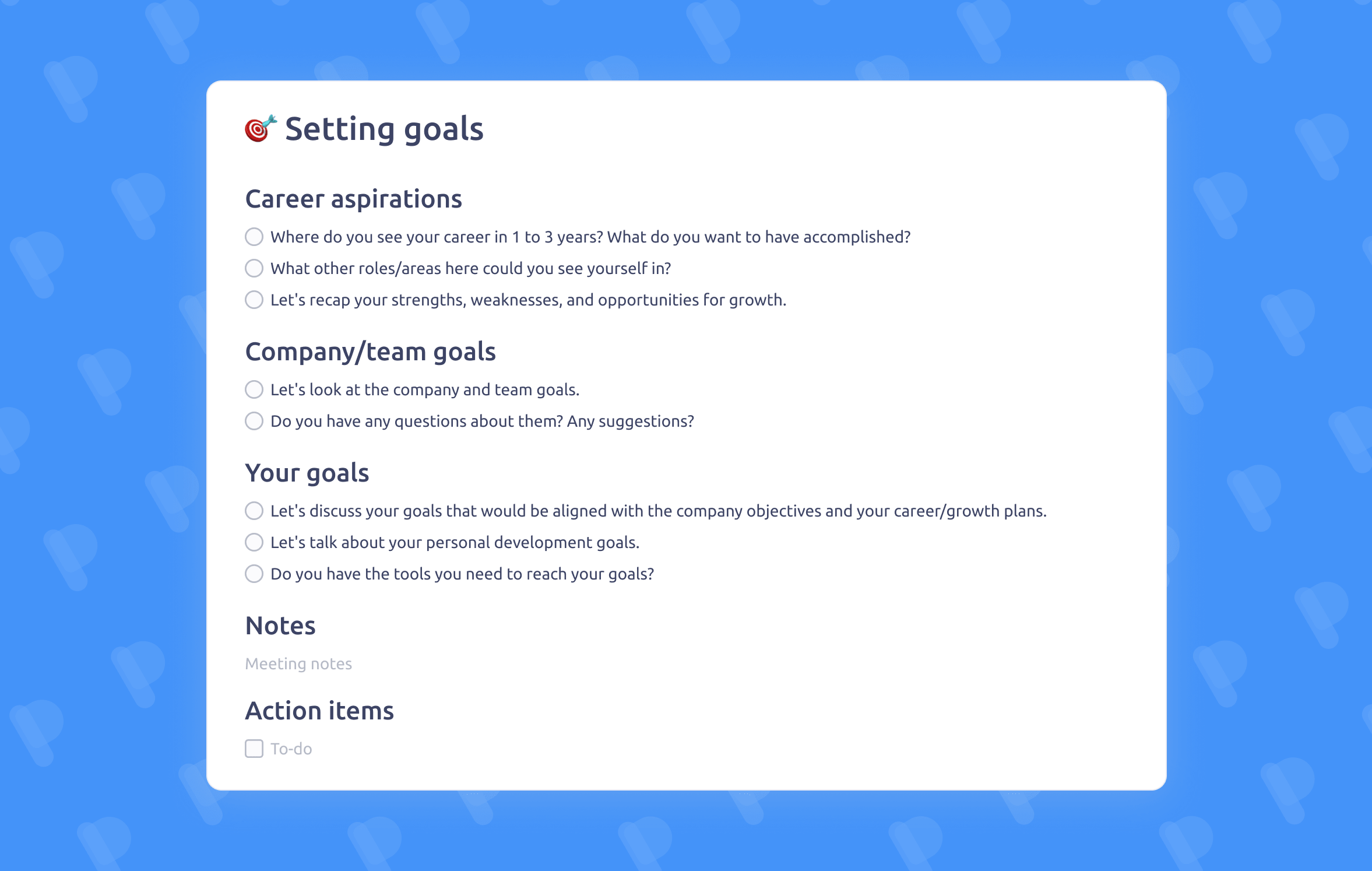 How to set the right performance review goals