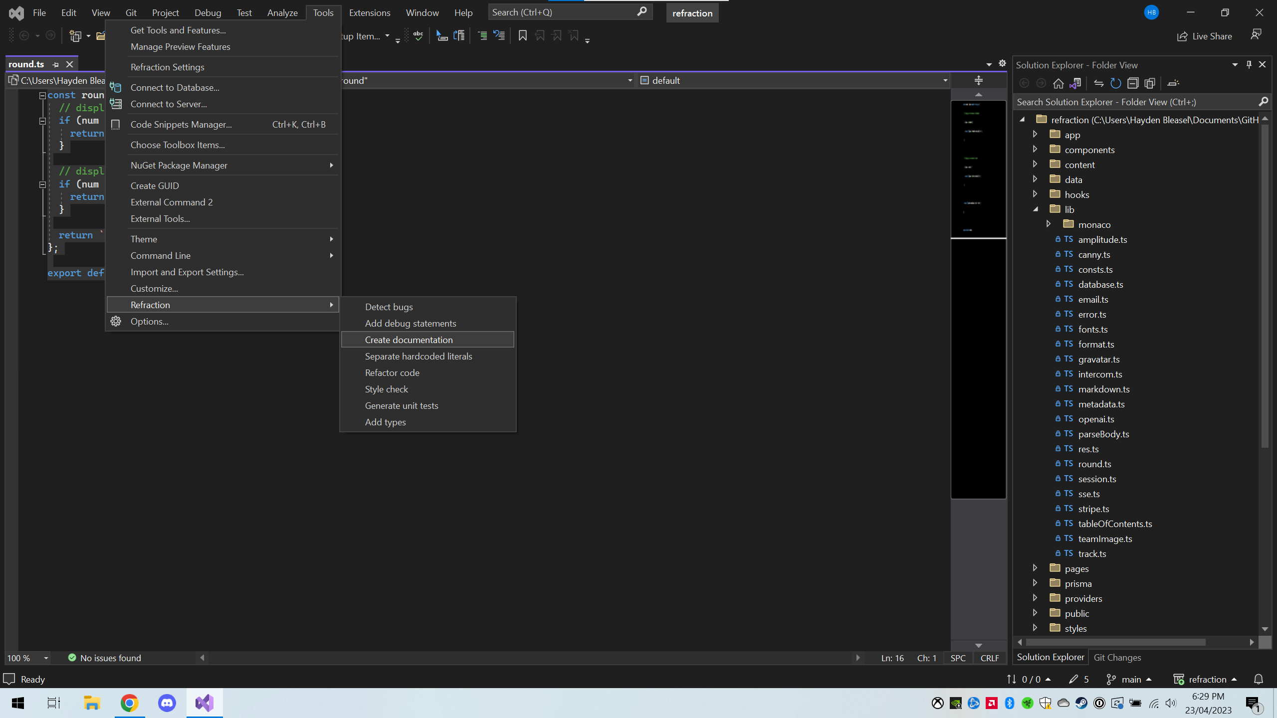 Visual Studio Extension for Refraction | Refraction