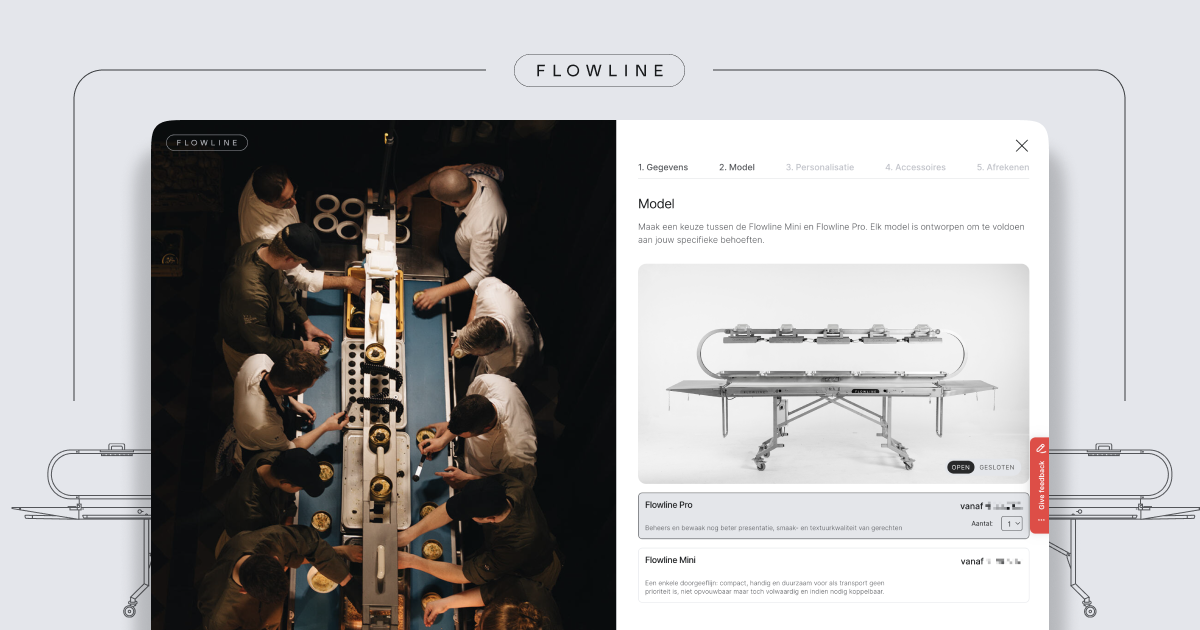 Flowline® Configurator - Stel je model zelf samen