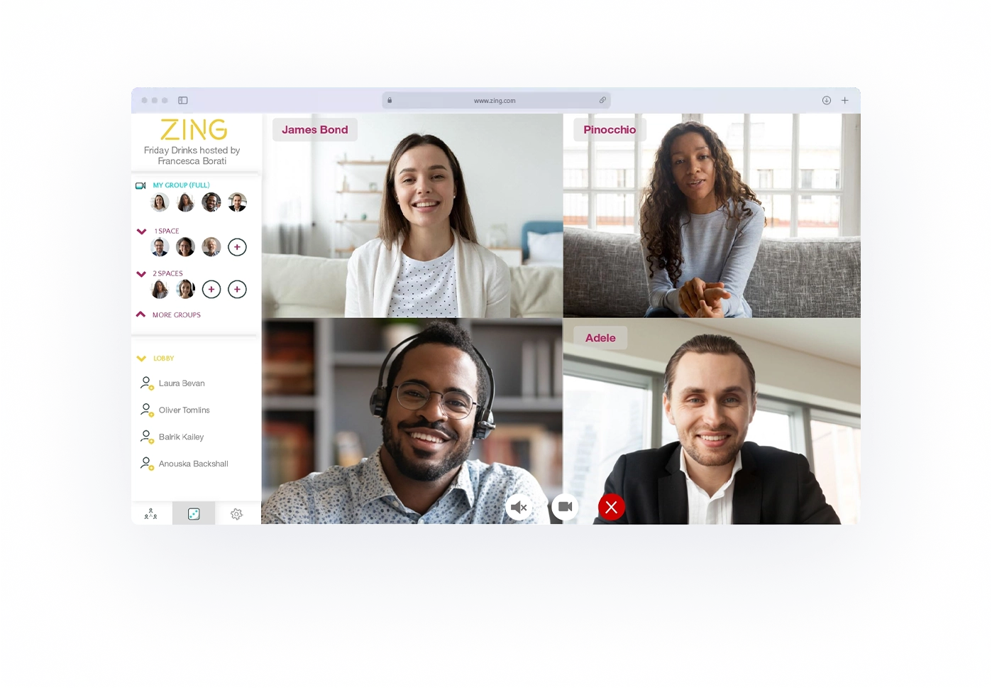 Virtual Meetings Platform - Case Study of Zing - Visuality