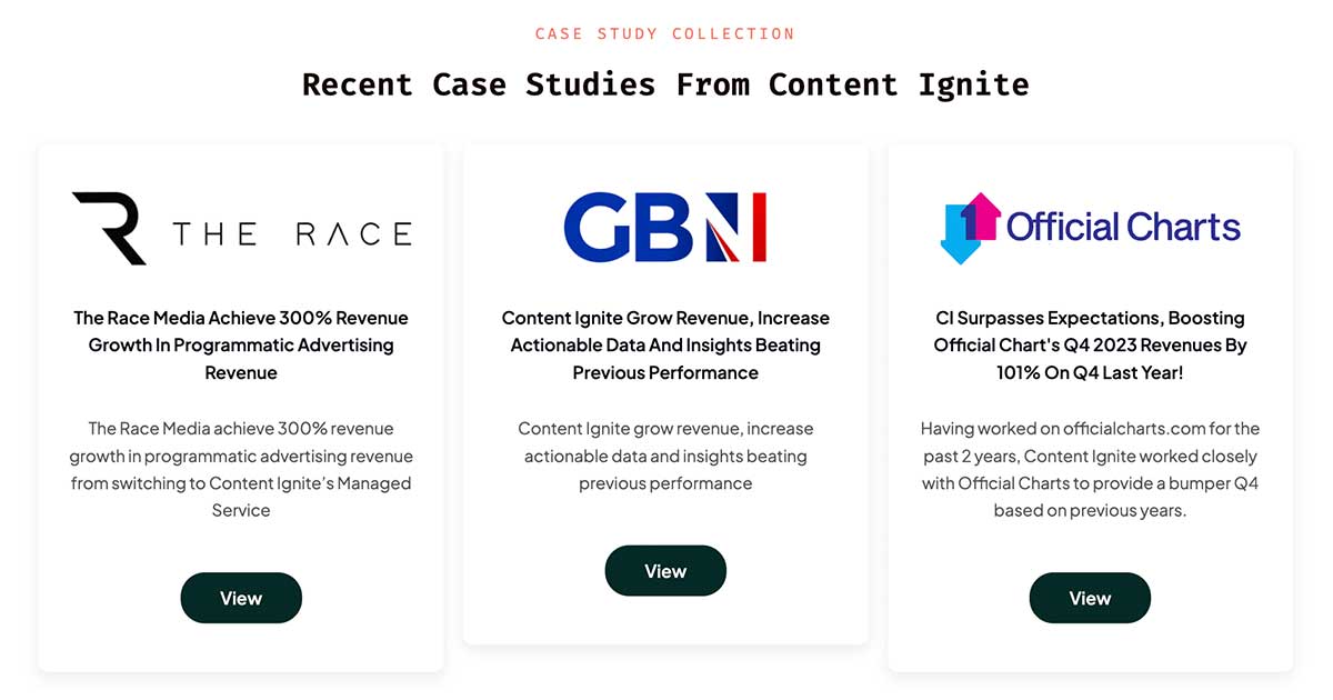 Content Ignite's Impact: Case Studies in Revenue Growth & Ad Efficiency