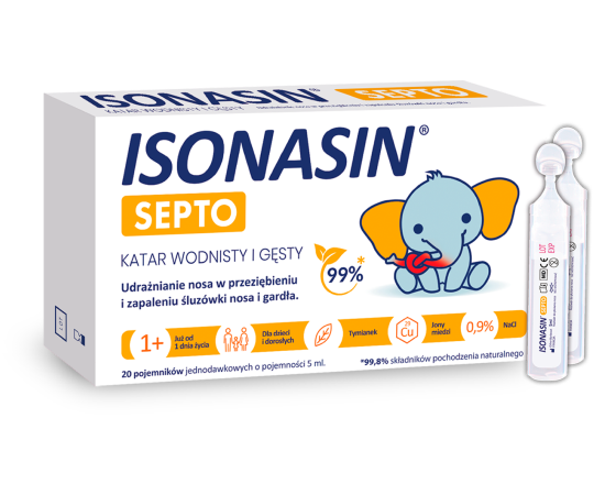 Krople do nosa dla dzieci | Isonasin Septo