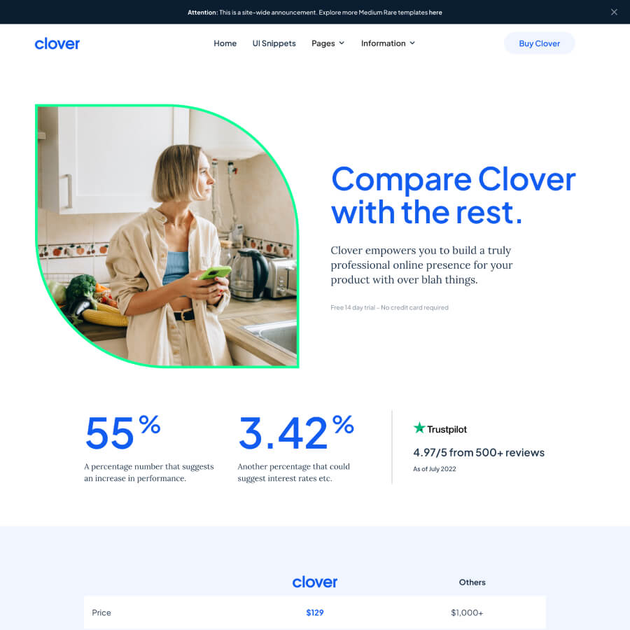 Clover - Webflow HTML Website Template
