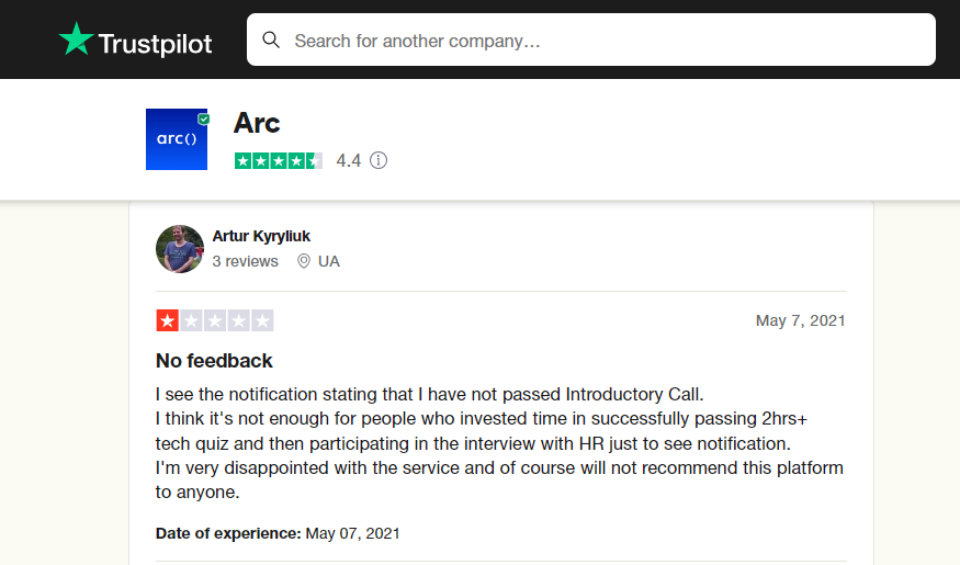 Arc.Dev pricing: How much does it cost to hire with them?