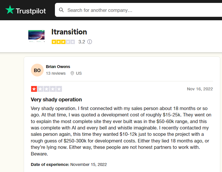 Itransition pricing: How much does it cost to hire with them?