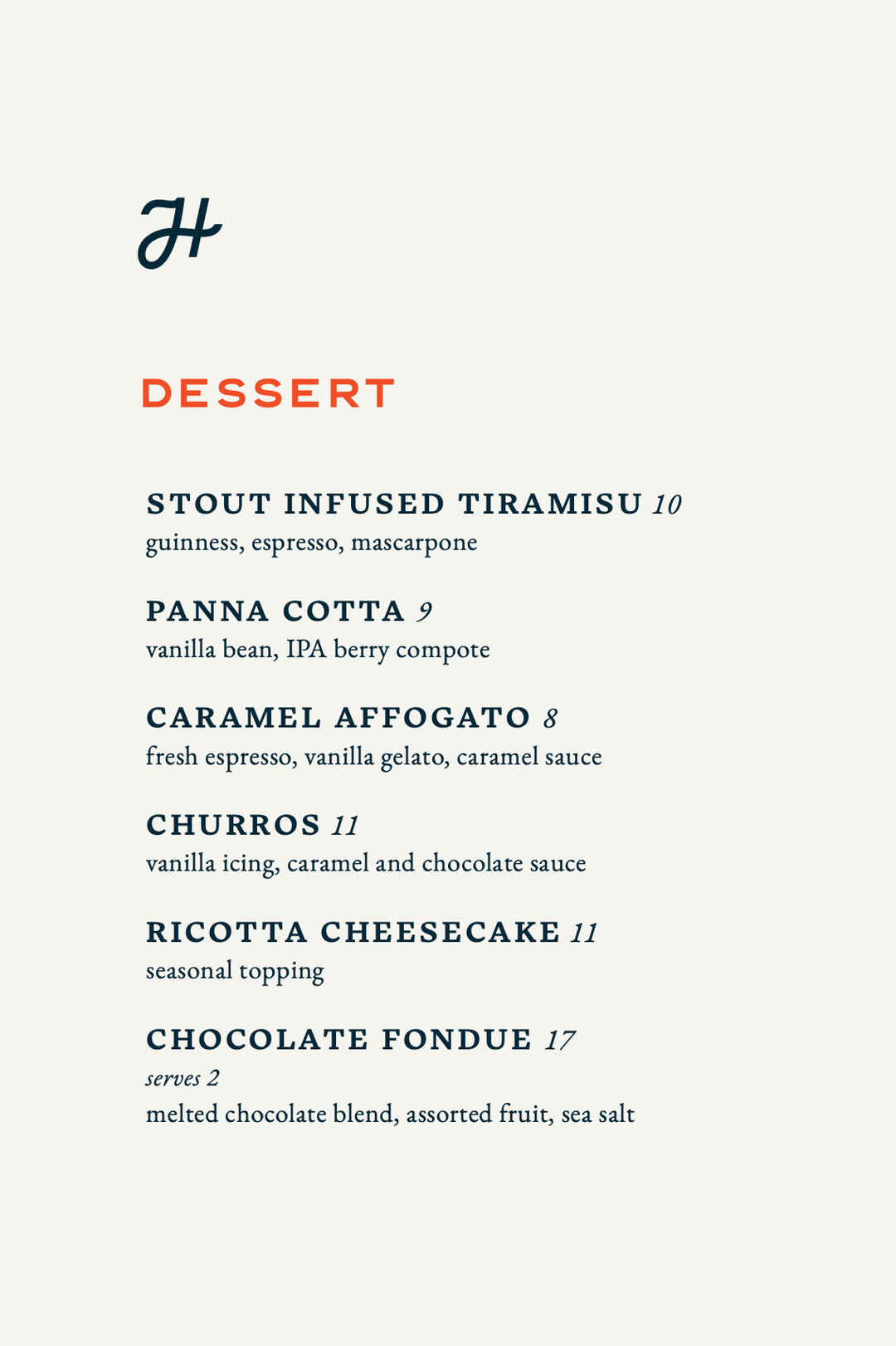Menus | Haven Beer Company | Hamden, CT | Beer, Cocktails, & Food