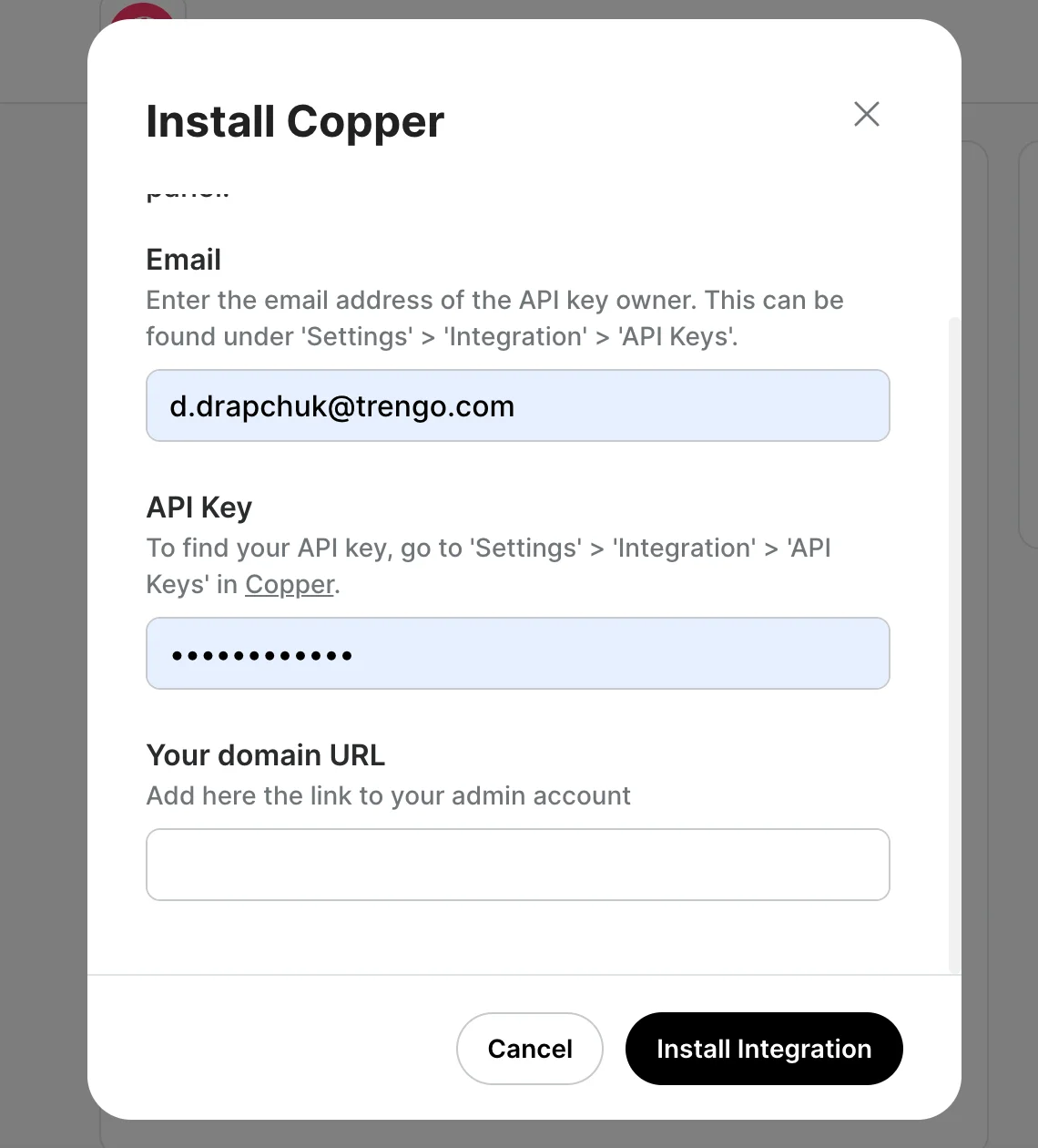 (BETA) Integrating Copper with Trengo | Trengo Help Center