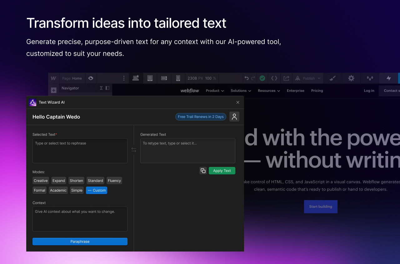 Text Wizard AI - Azwedo