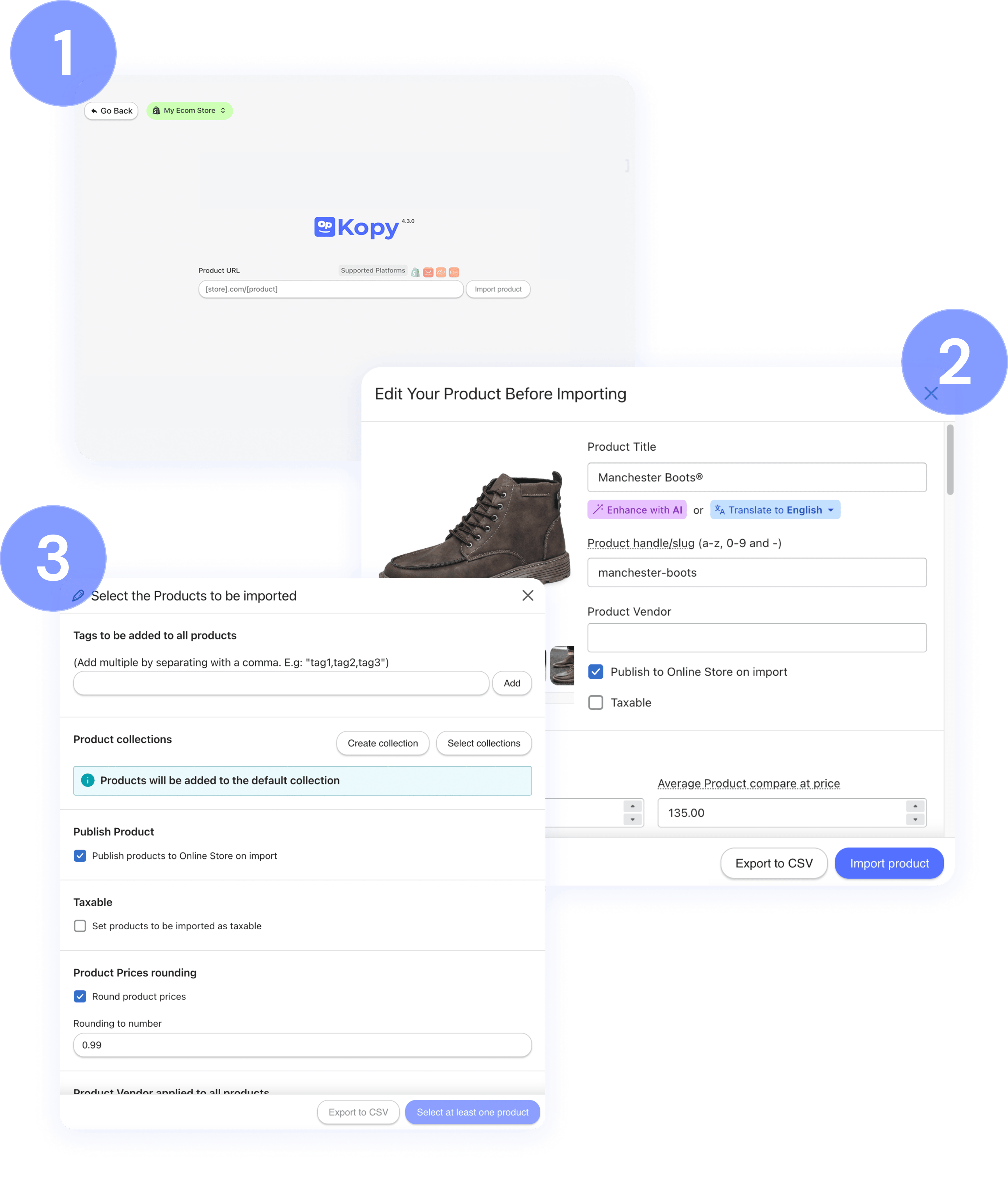Kopy - Copy products for Shopify Stores
