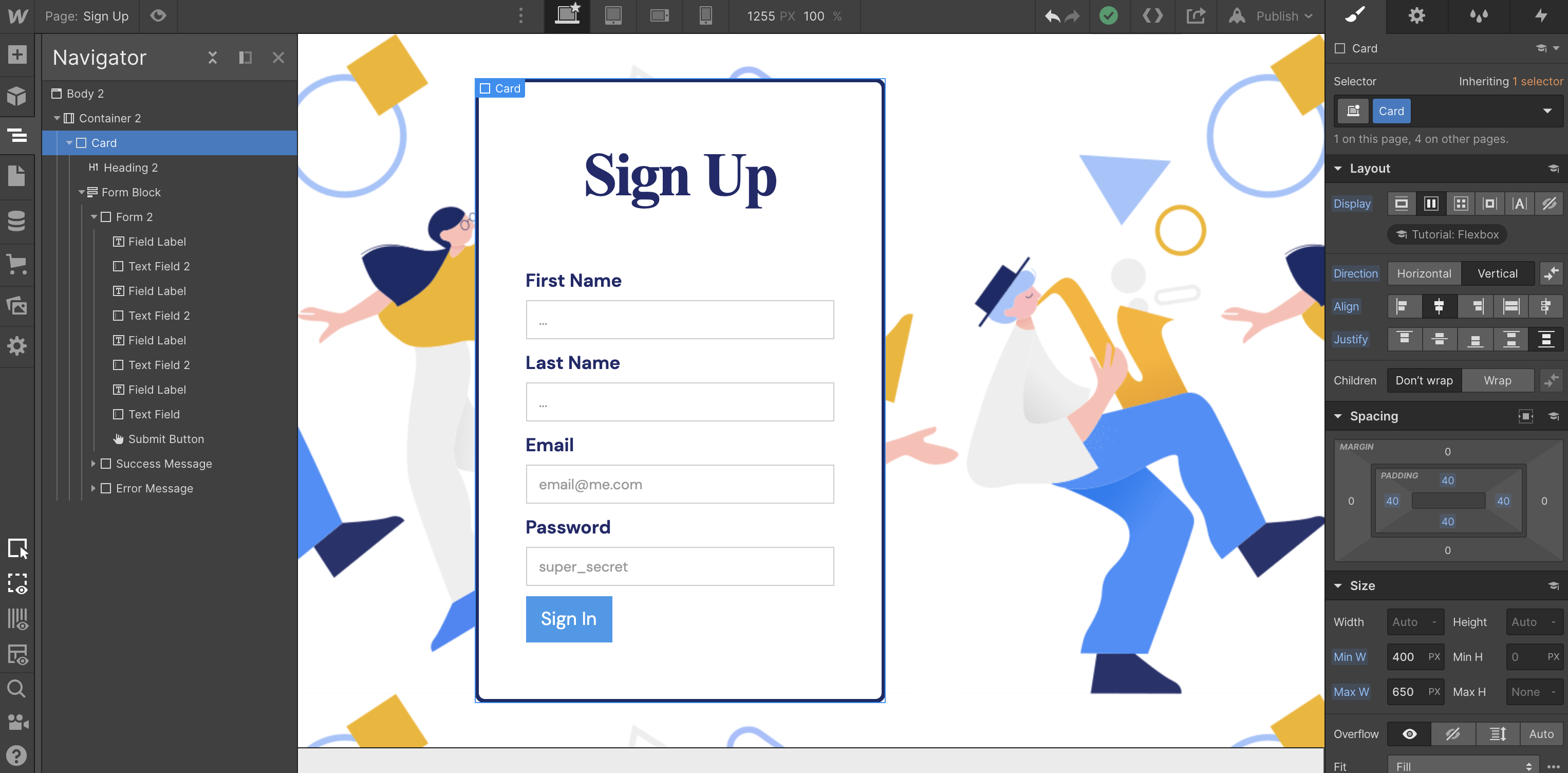 Setting up User Profiles and Authentication on Webflow | 8base Blog