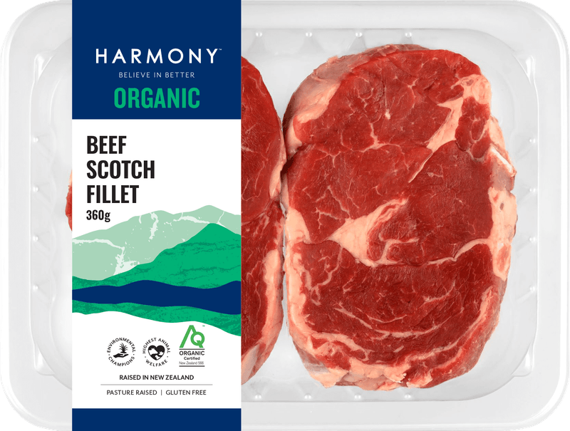 Harmony Organic Beef Scotch 360g