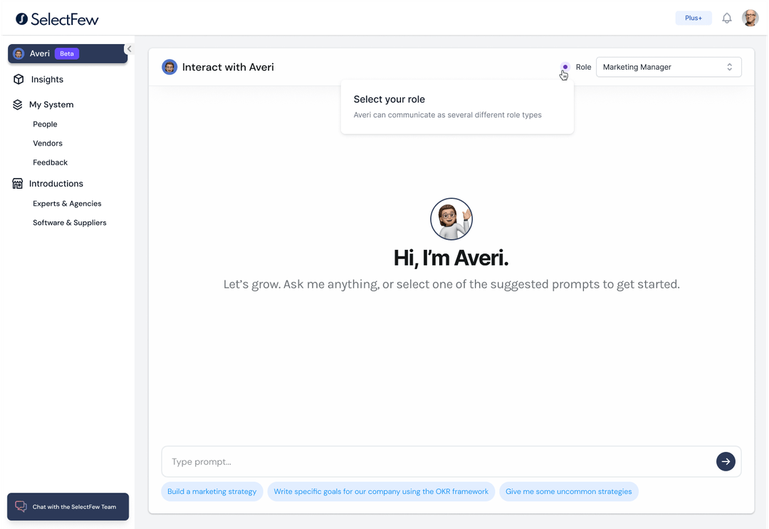 Averi - Elite Marketing Generative AI Copilot