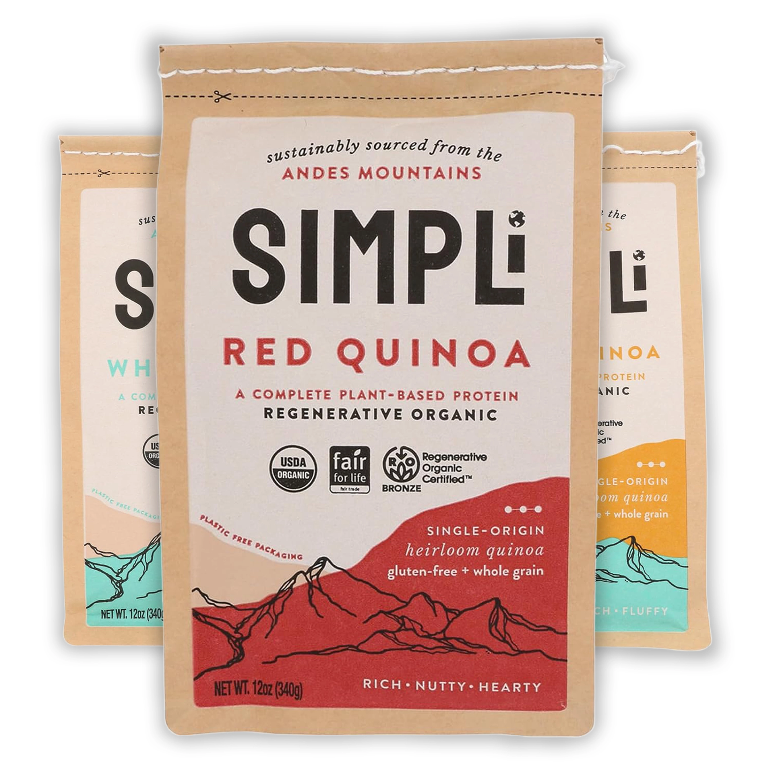 Quinoa (Red, White, & Tri-Color), SIMPLi - sourced from regenerative farms