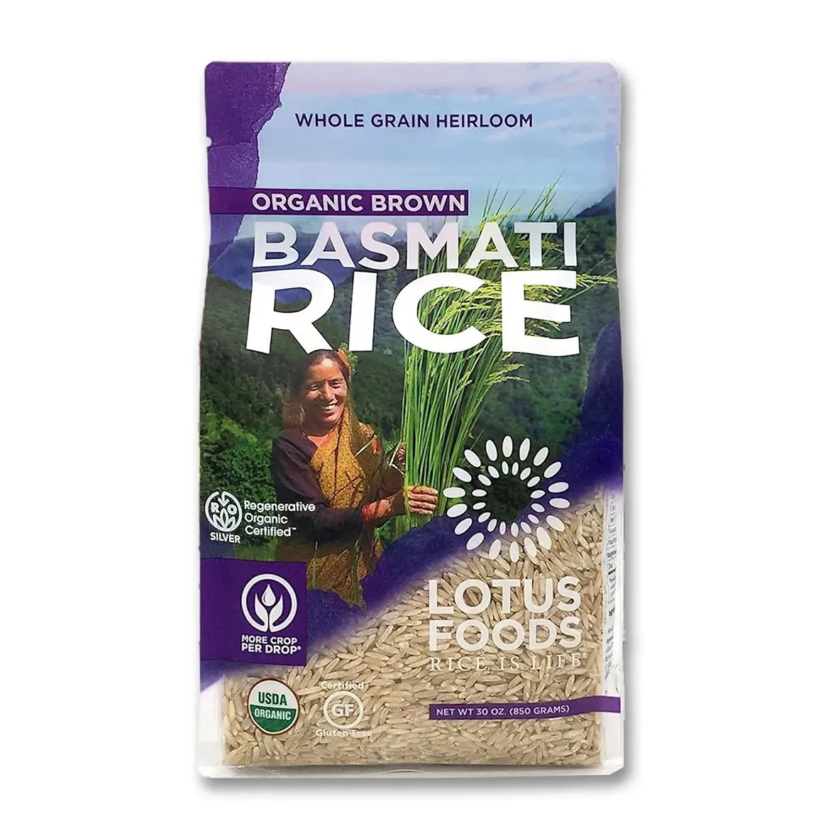 Brown Basmati Rice 30oz (6 pack), Lotus Foods - sourced from ...