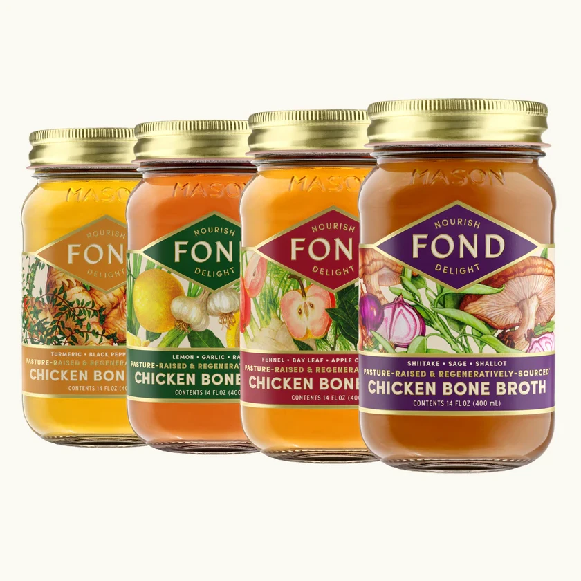 Sipping Chicken Bone Broths, Fond - sourced from regenerative farms