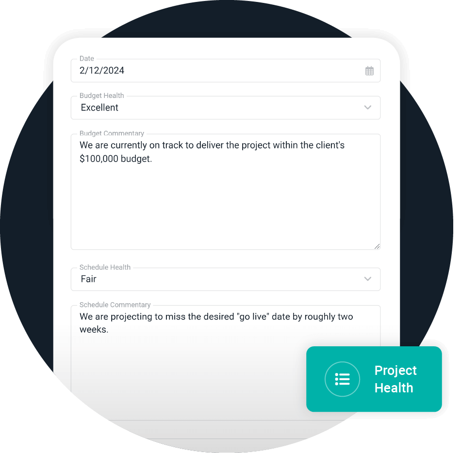 Ruddr - Platform Features - Project Health Tracking