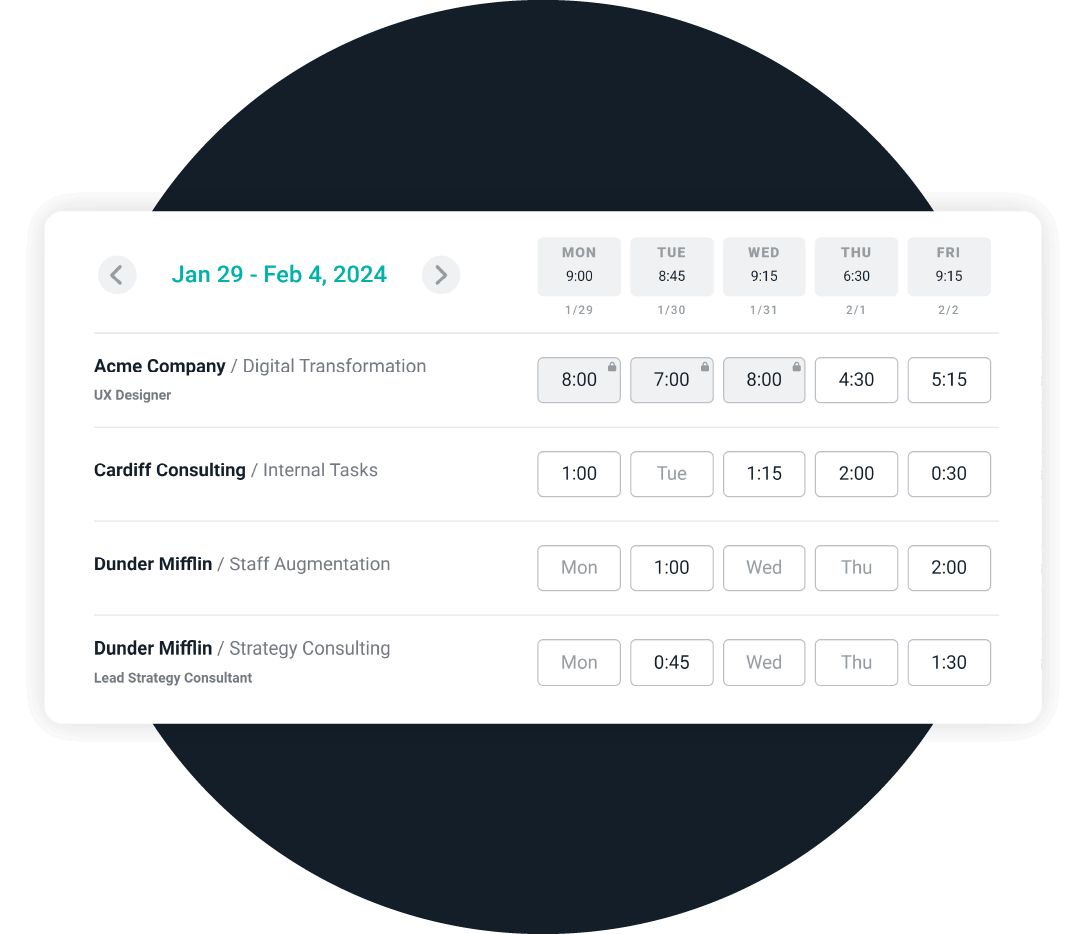 Ruddr - Platform Features - Time Tracking