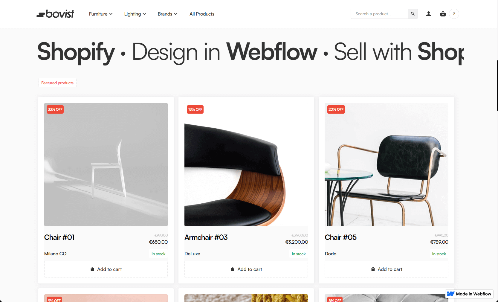 Webflow and Shopify, connected! | Smootify.io