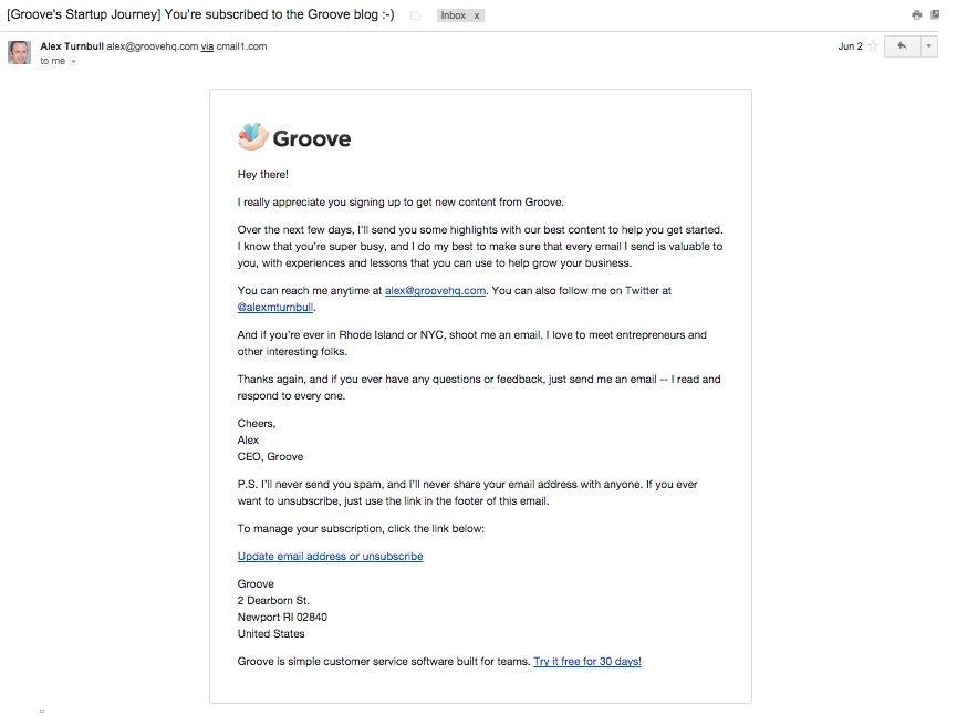6 Welcome Email Examples & Templates - Teachable Blog