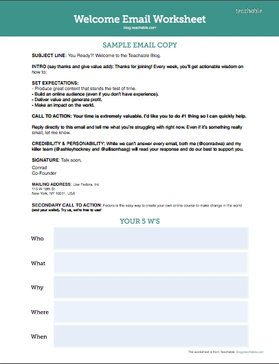 6 Welcome Email Examples & Templates - Teachable Blog