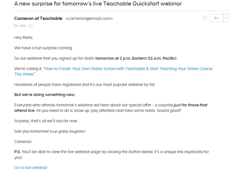 Successful Email Campaigns You Should Copy - Teachable Blog