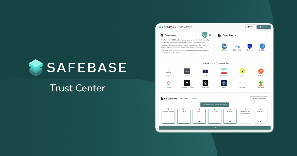 The Trust Center built for modern security teams | SafeBase