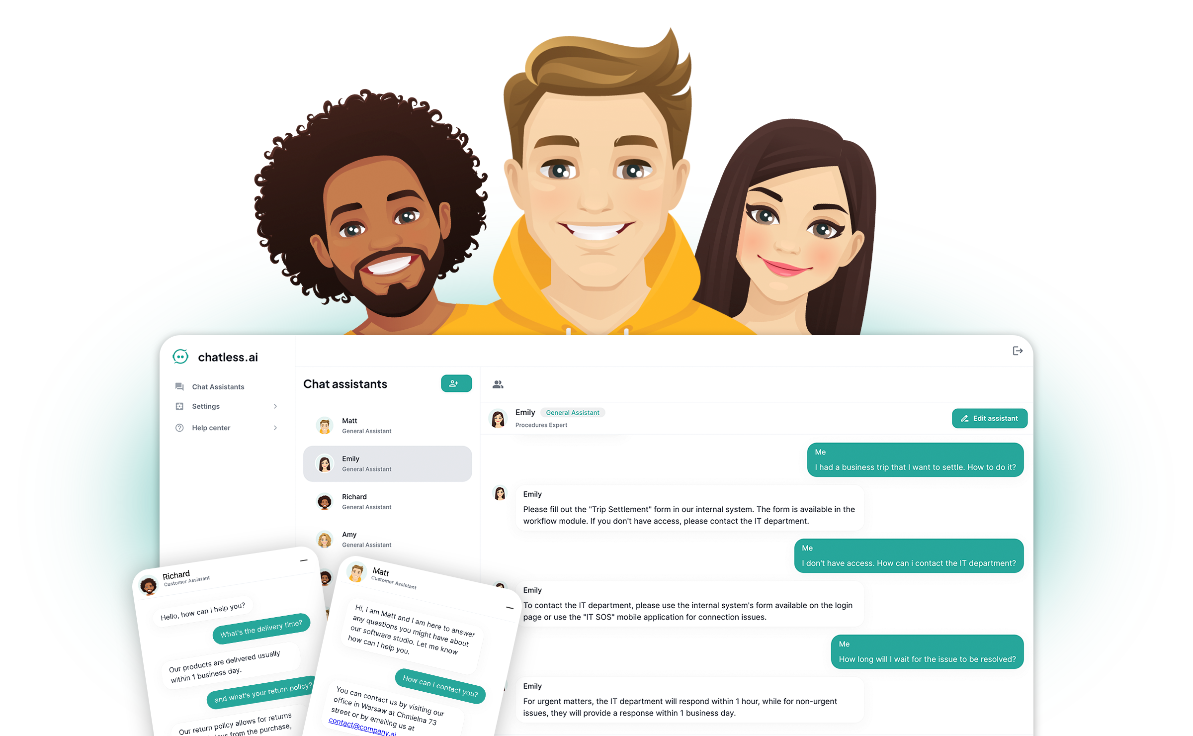 chatless.ai - Custom AI Chat Assistant for your users powered by OpenAI