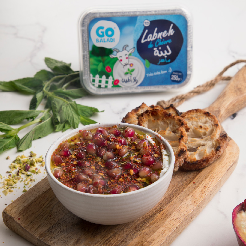 Go Baladi Grass Fed Goat Labneh Dip with Zaatar Pistachio Mint Olive ...