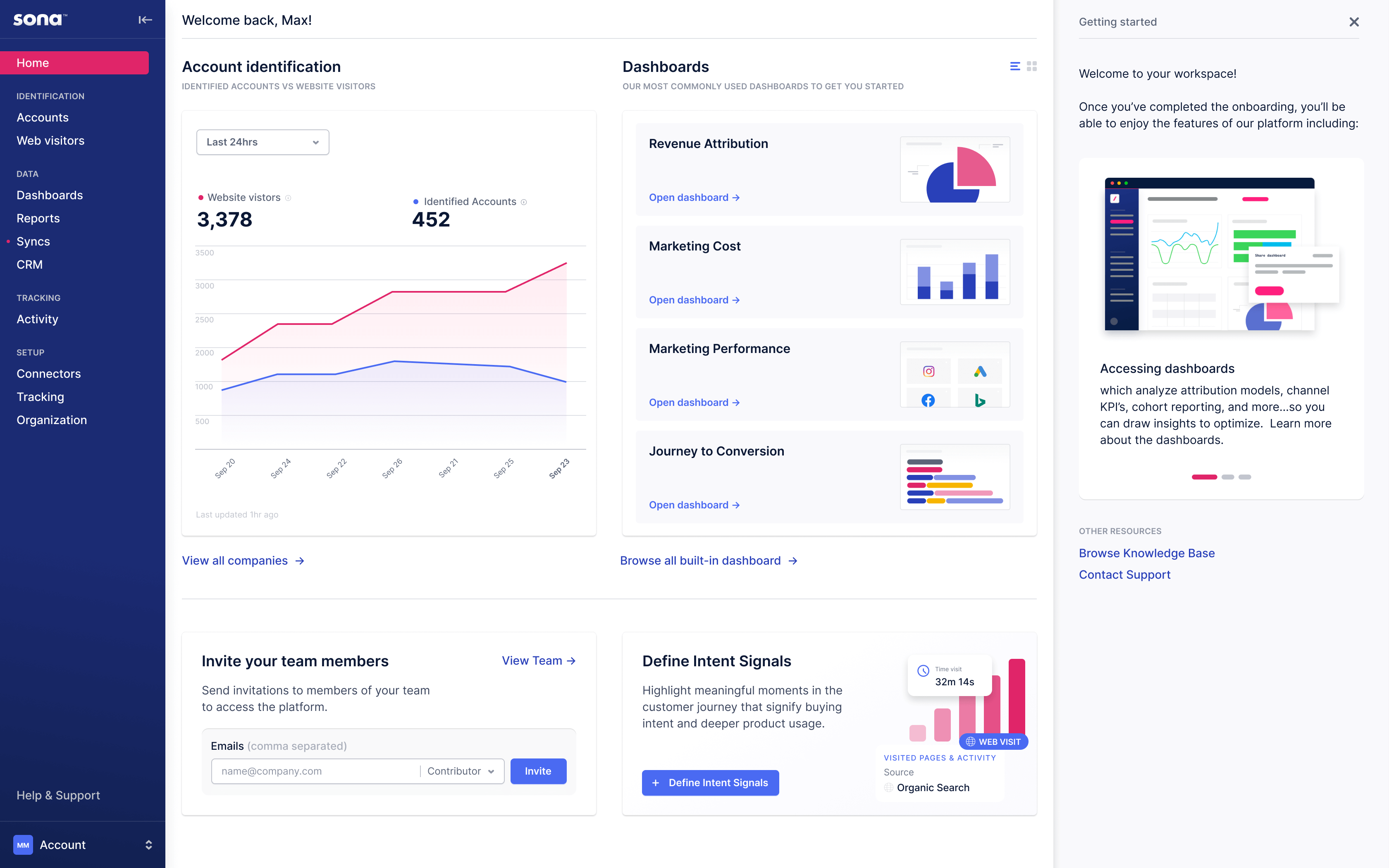 Product Design for the Sona Growth Platform