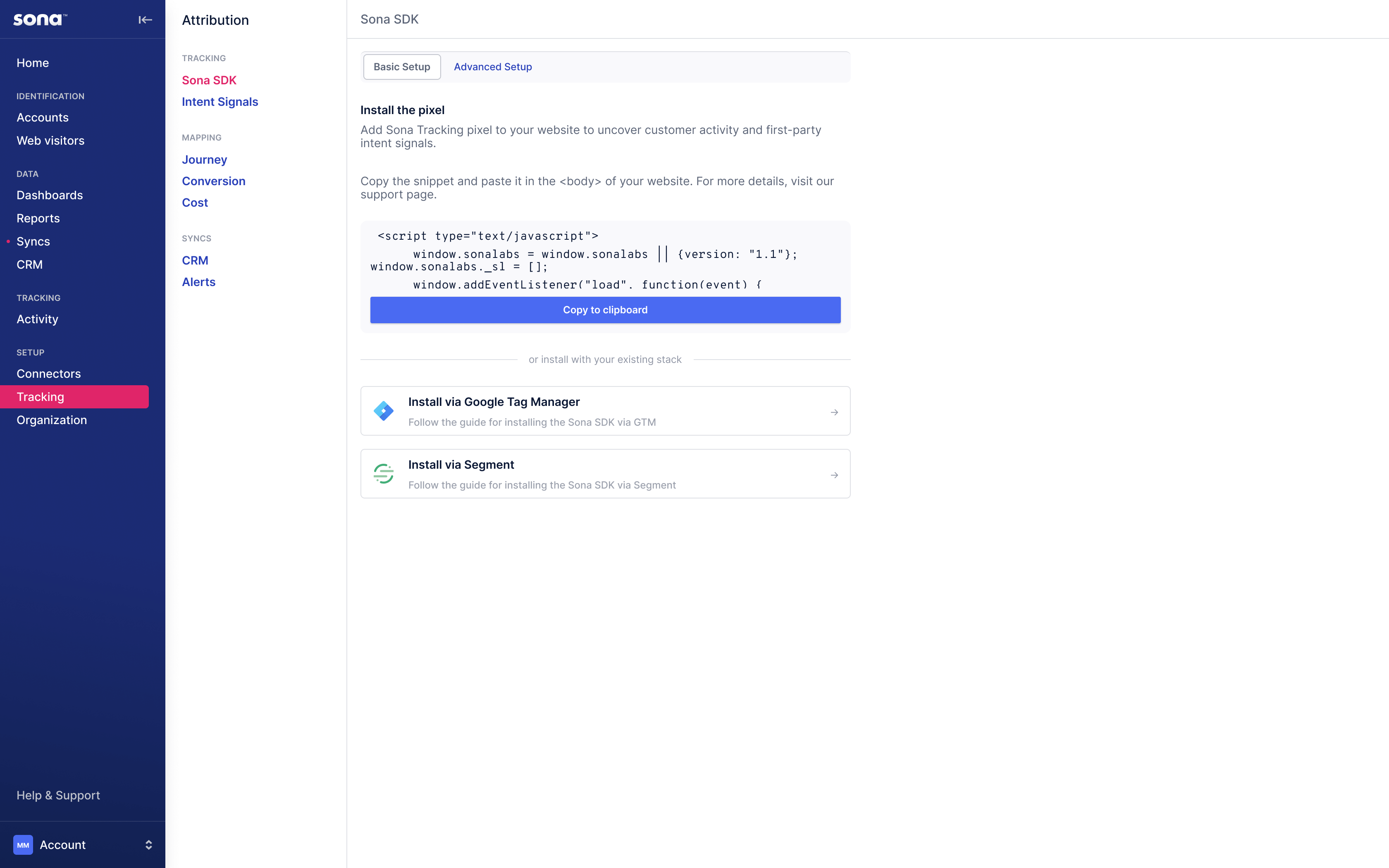 Product Design for the Sona Growth Platform