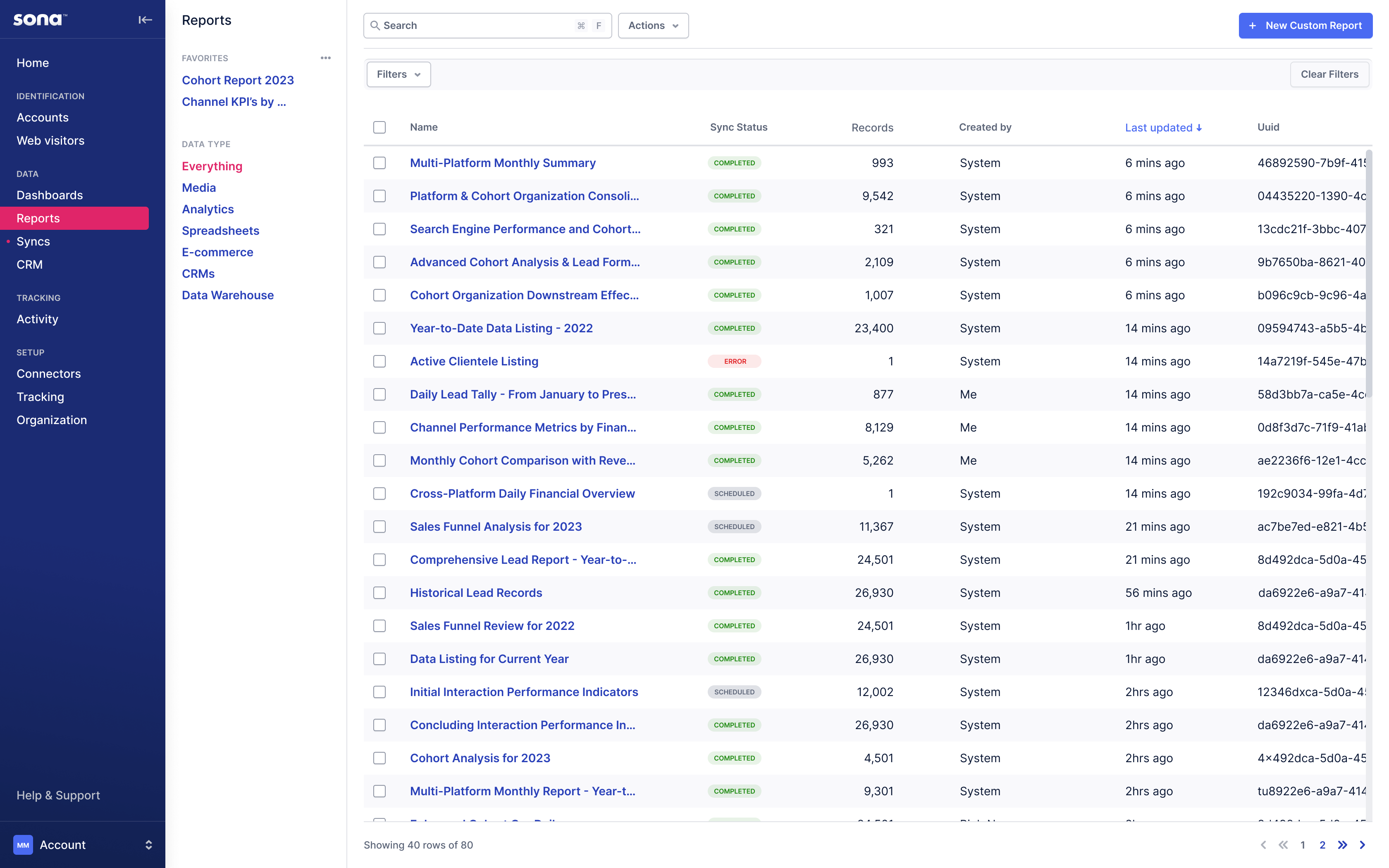 Product Design for the Sona Growth Platform