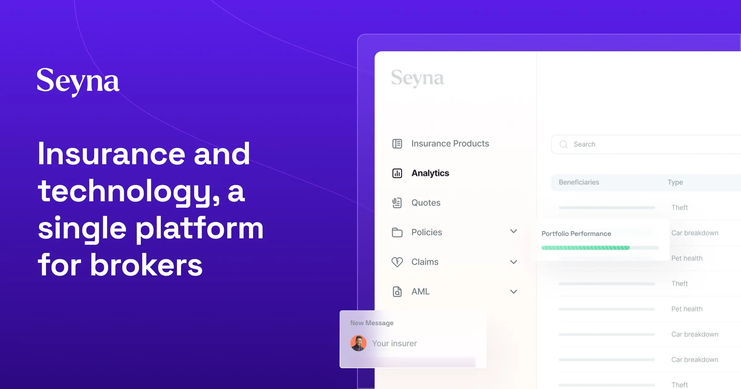 Seyna - Insurance and technology for brokers
