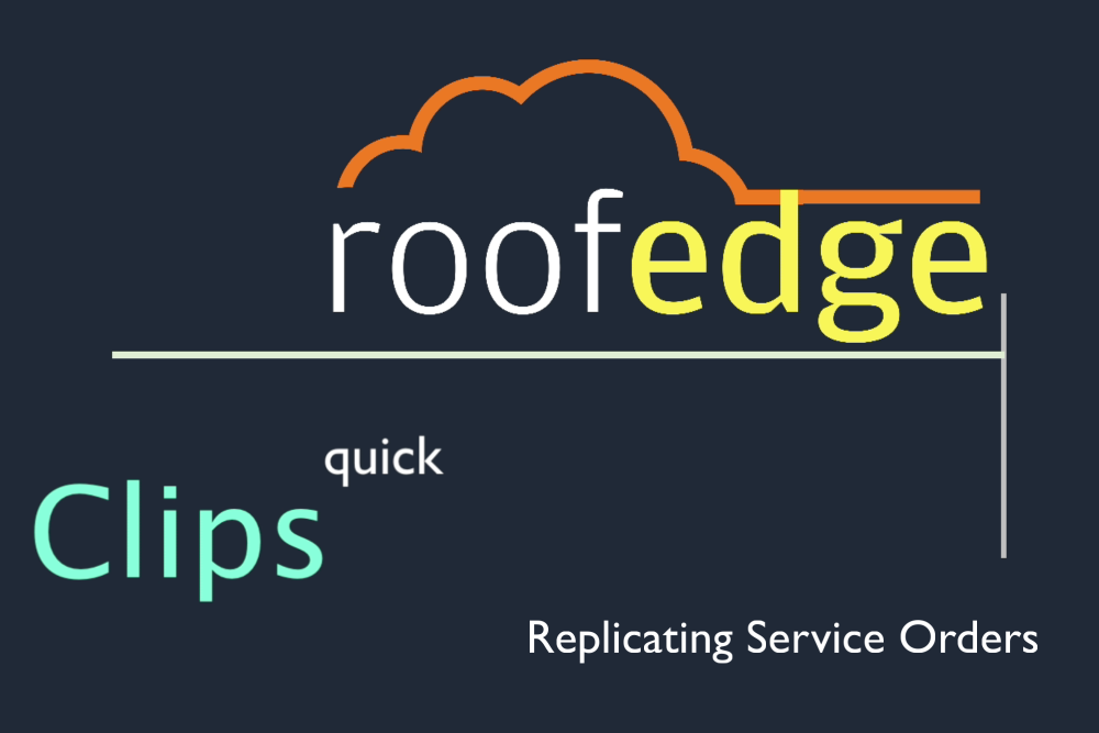Create Service Orders fast by replicating
