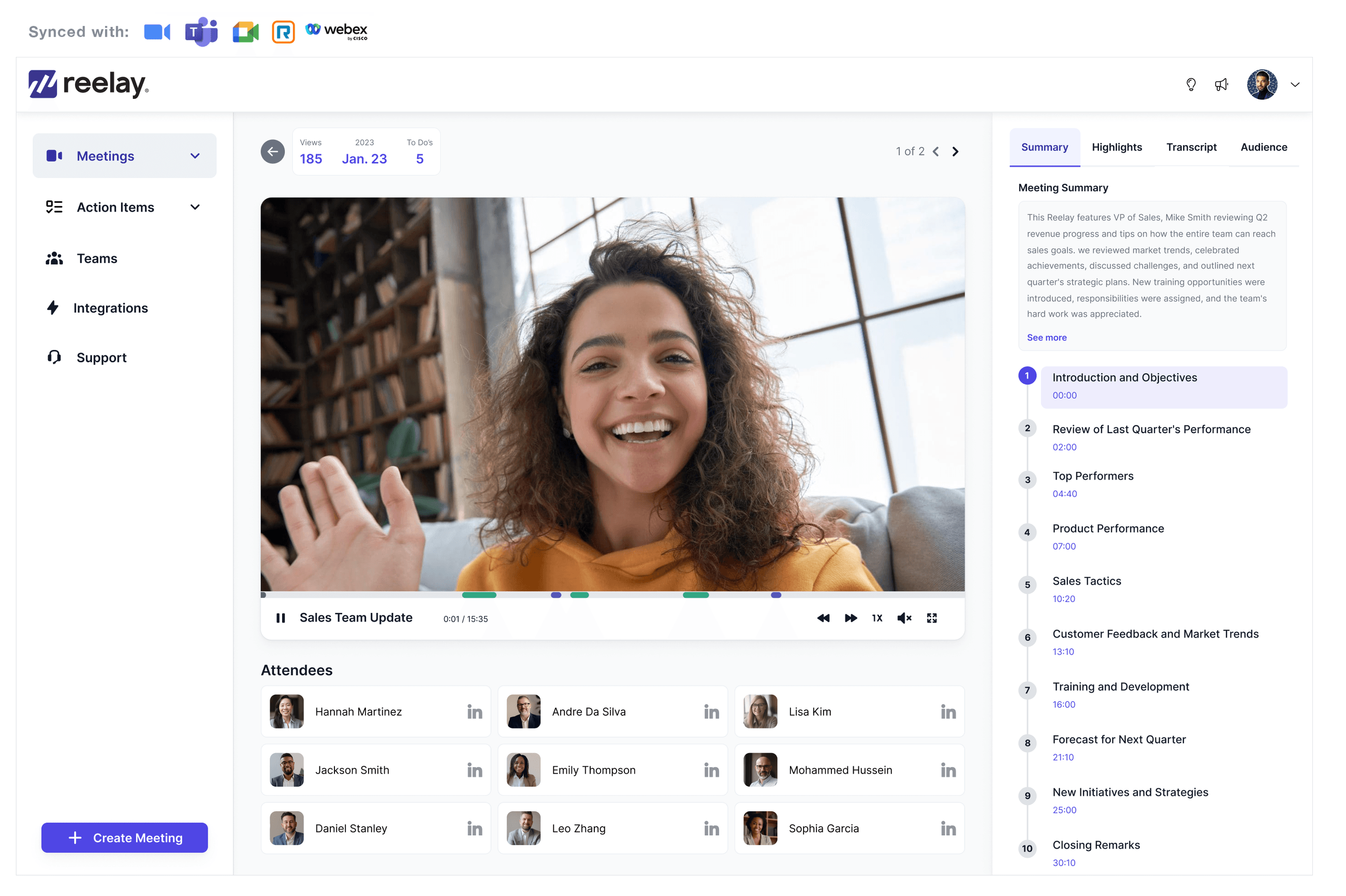 Reelay. Get the most out of every meeting.