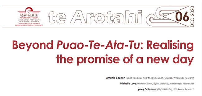 Beyond Puao-Te-Ata-Tu: realising the promise of a new day