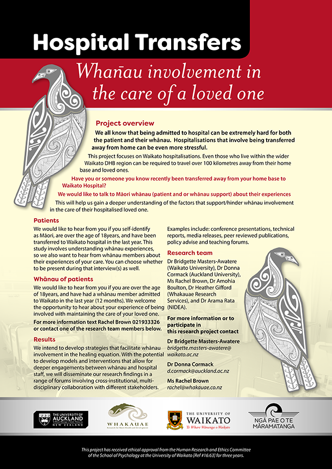 Hospital Transfers – Whānau Involvement in the healing equation