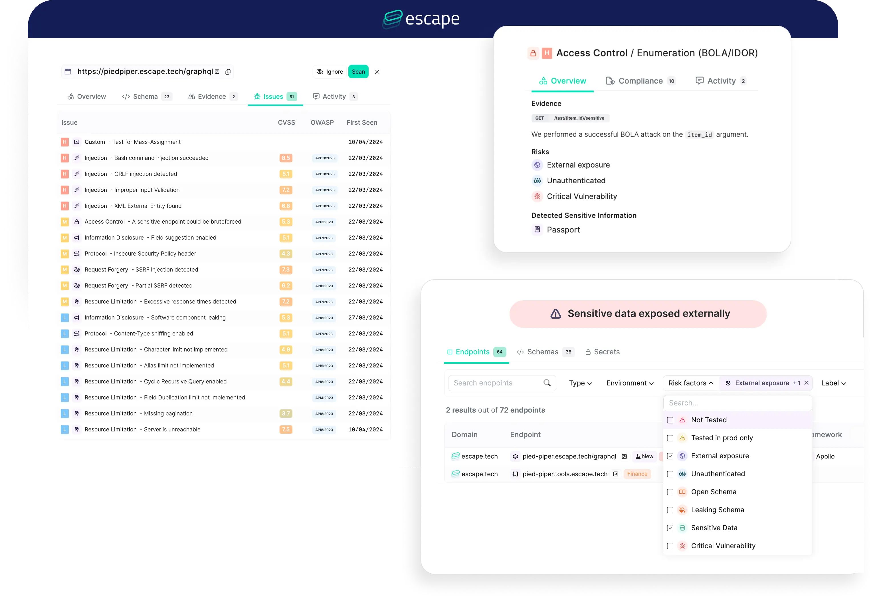 Escape: API Security Platform - Automated API Discovery & Security