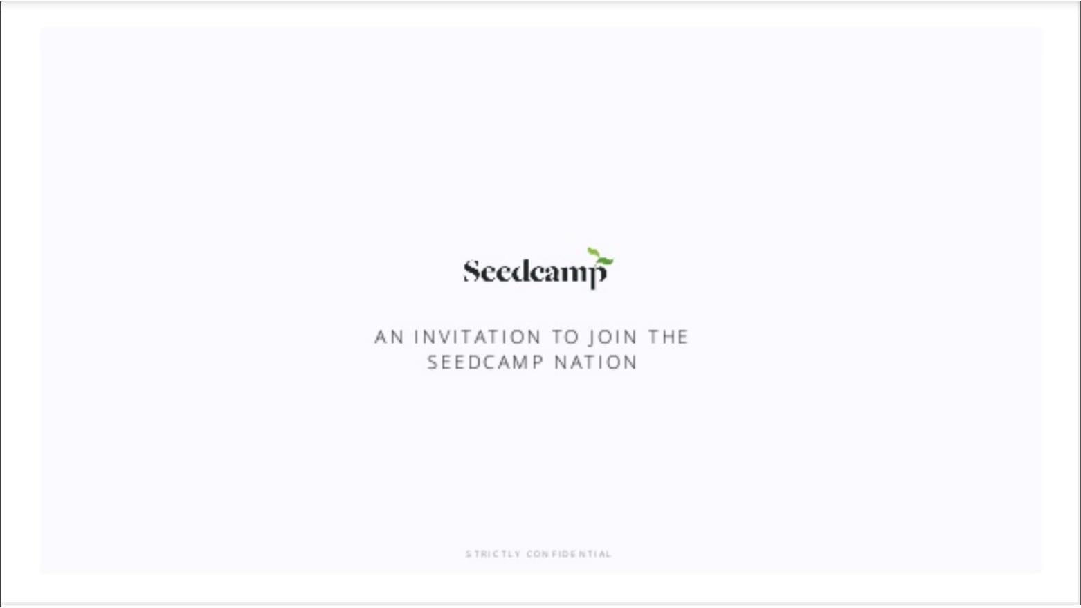 SEEDCAMP: Successful Investment Firm Pitch Deck