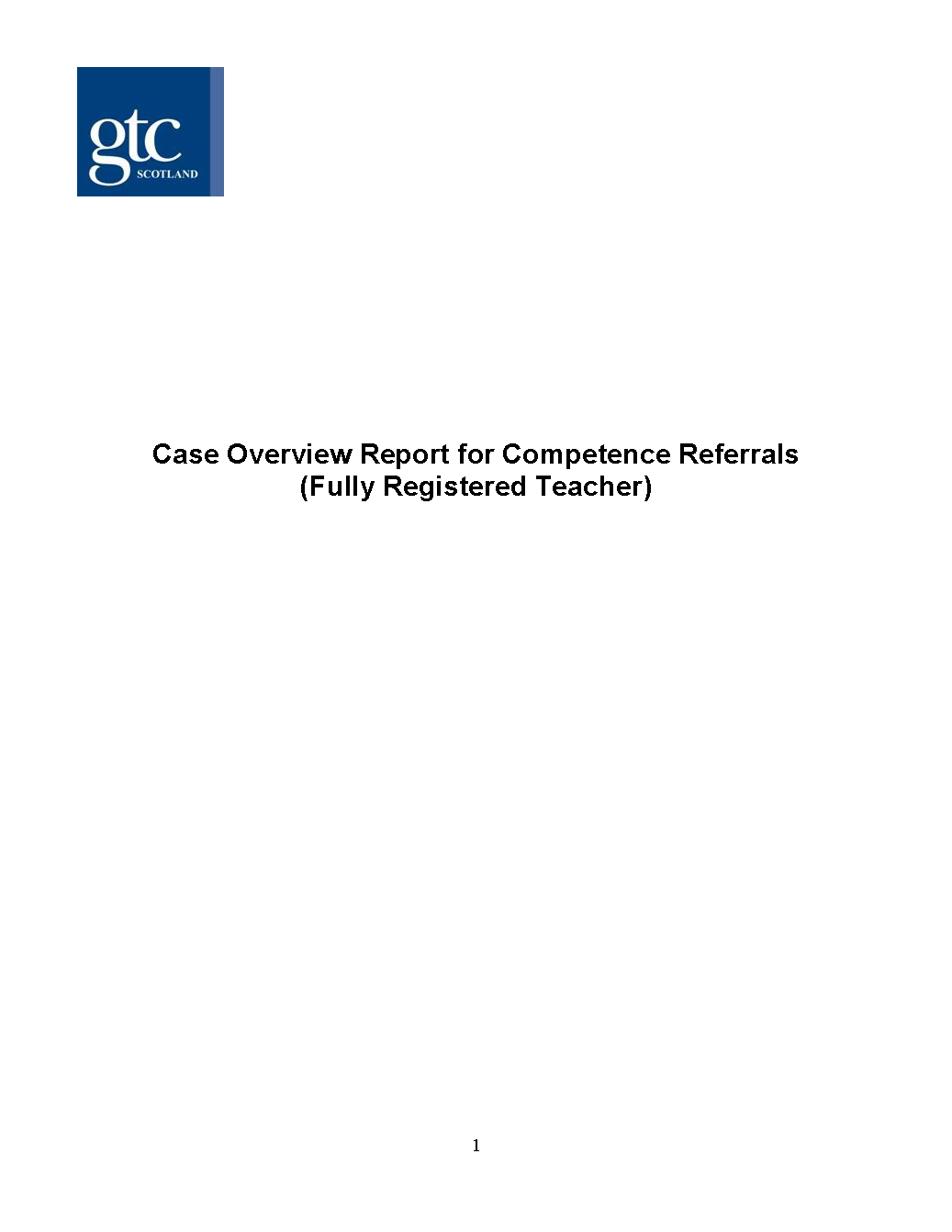 Document > Case overview report for competence referrals Tim Paton
