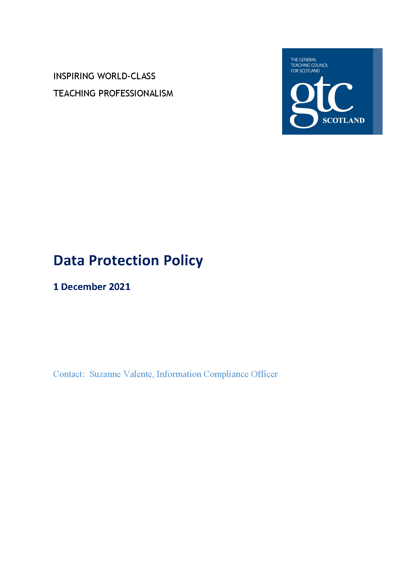 Document Data Protection Policy 2021