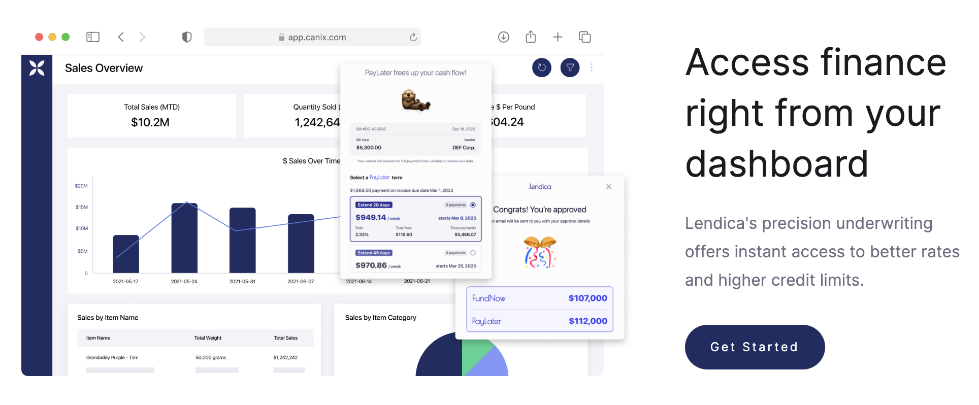 Canix embedded lending powered by Lendica