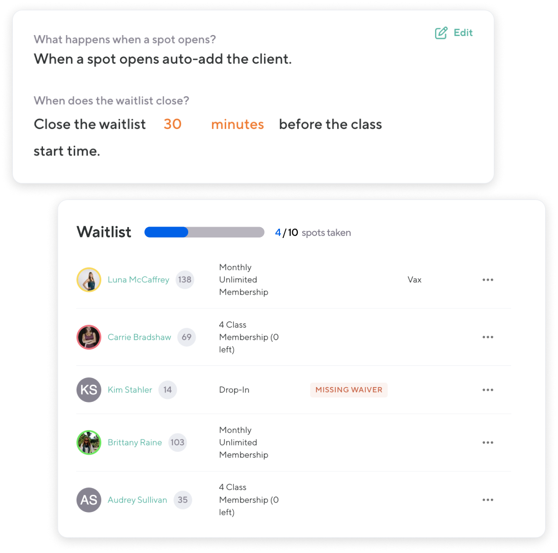 Gym client management and fitness booking software | walla