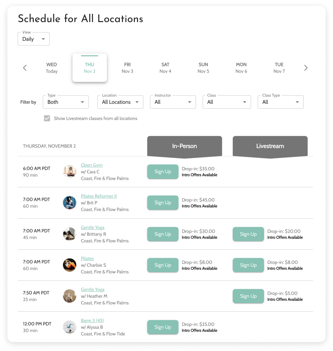 Gym client management and fitness booking software | walla