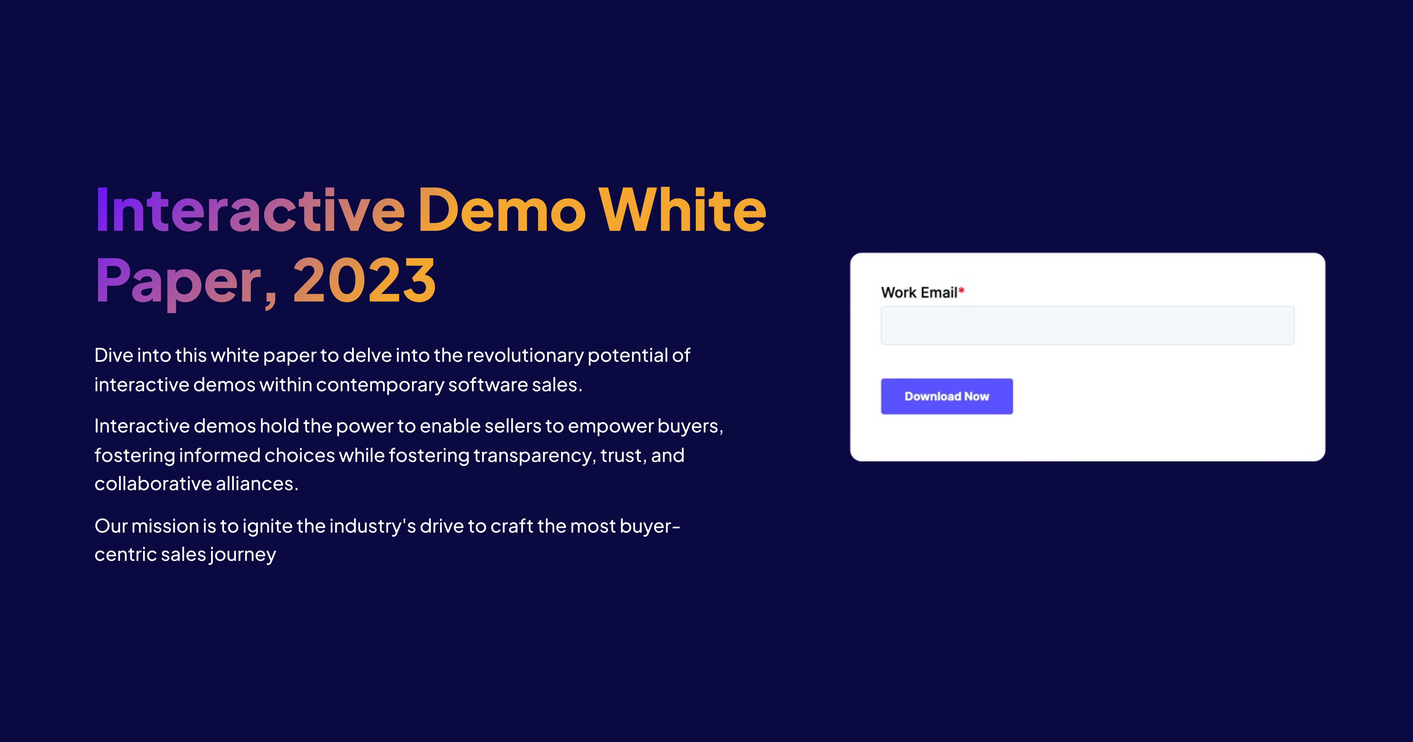Interactive Demo White Paper: Future of Buyer Engagement