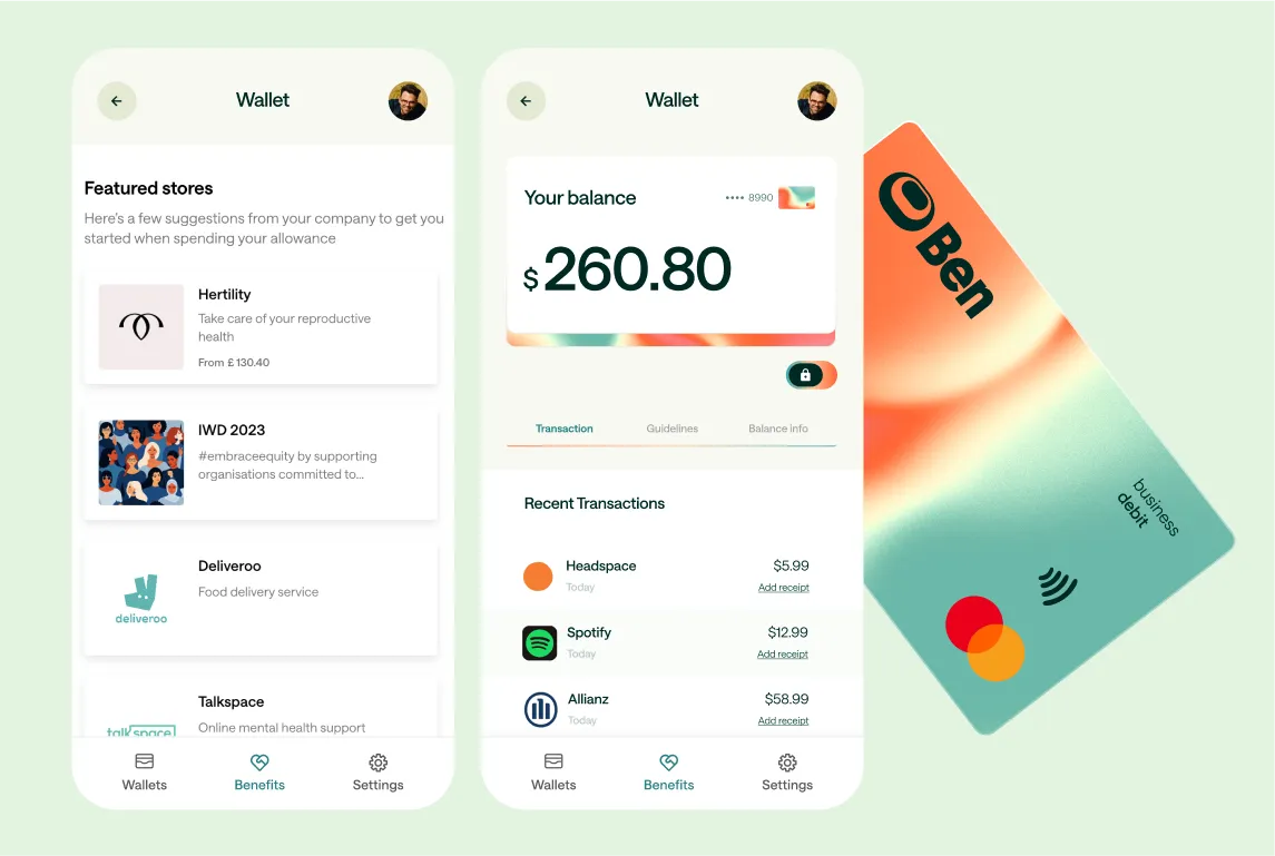 Flexible spending allowances from Ben