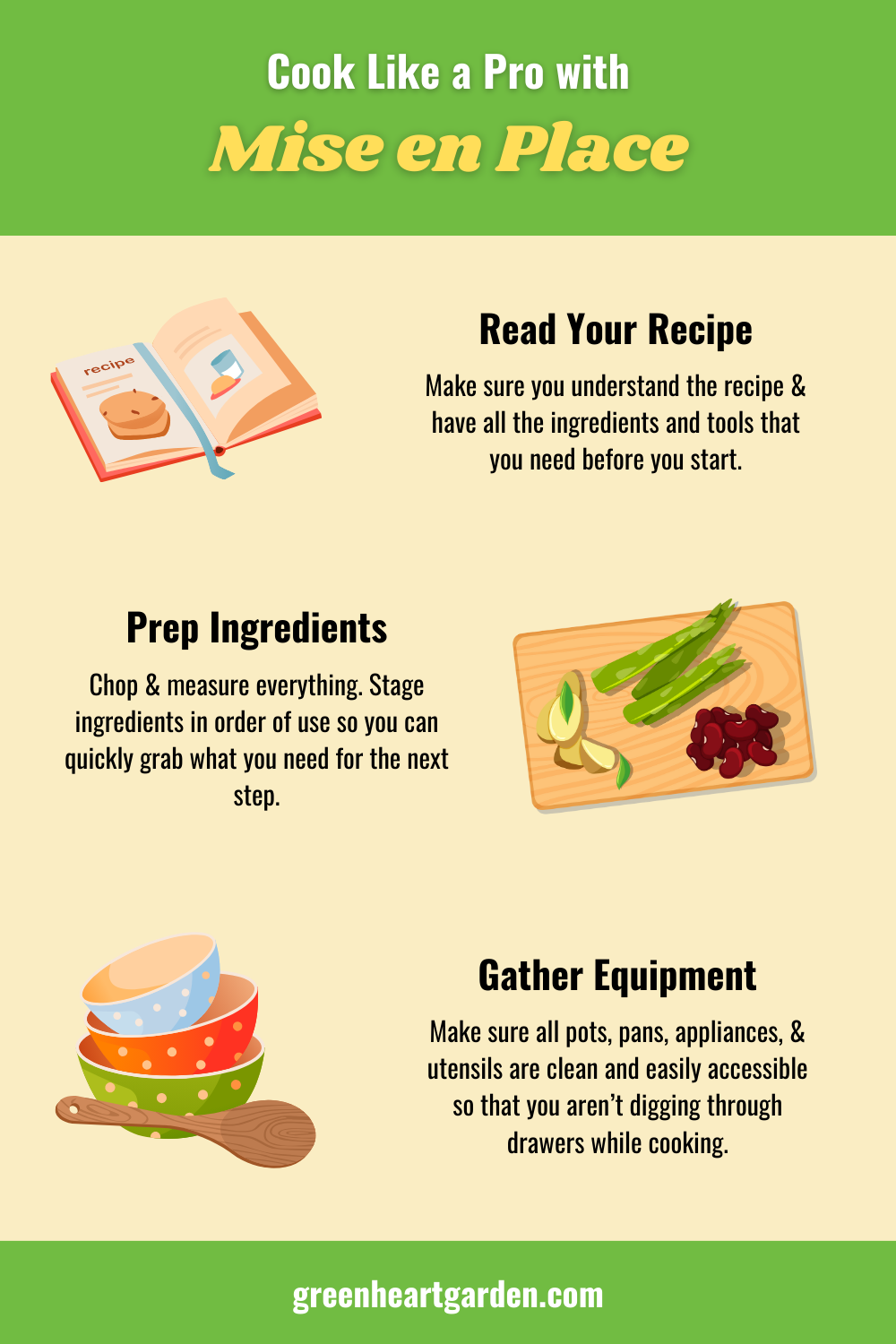 Green Heart Garden | Mise en place: The Secret to Cooking Like a Pro