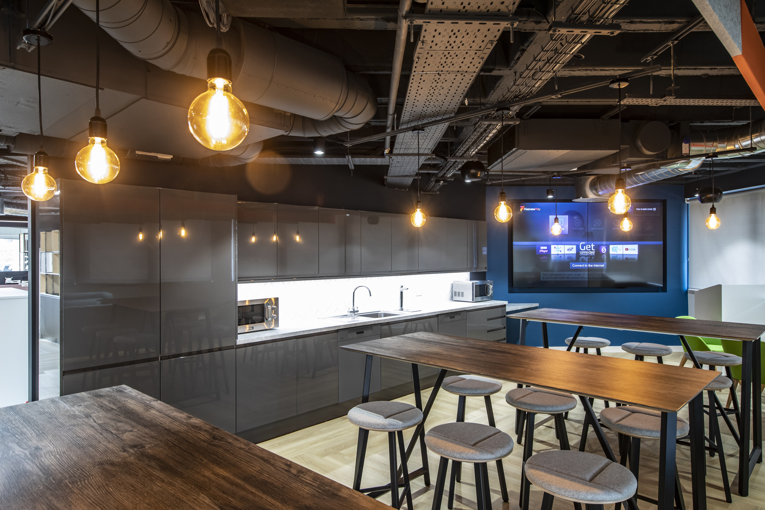 A vibrant, contemporary workspace for FTSE 100 entertainment company