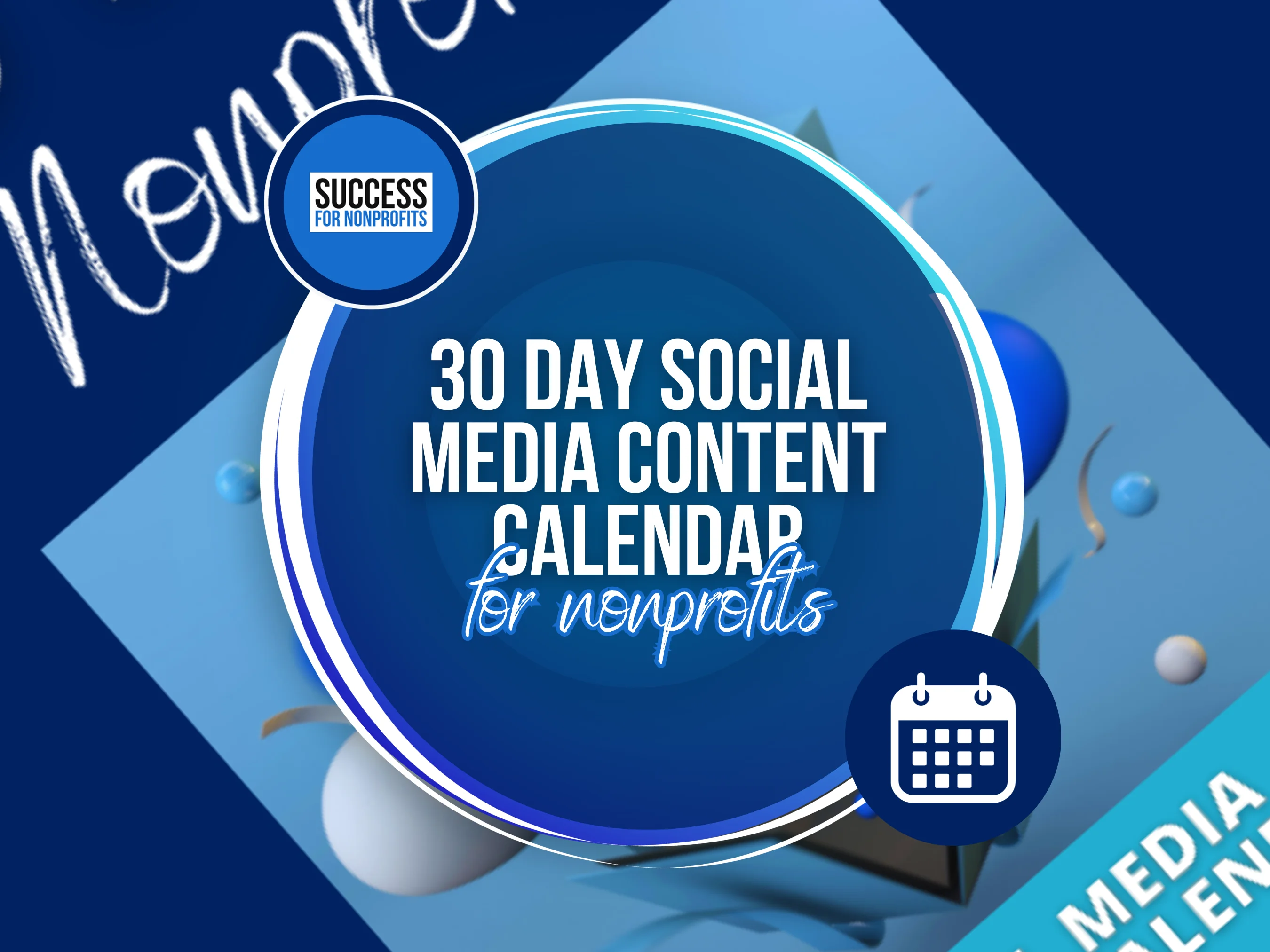 Purchase 30 Day Social Media Content Calendar For Nonprofits