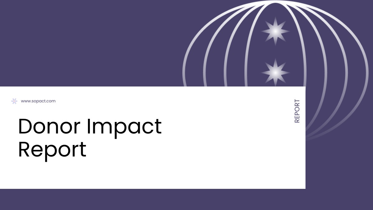 Donor Impact Report - Examples and Best Practices | sopact